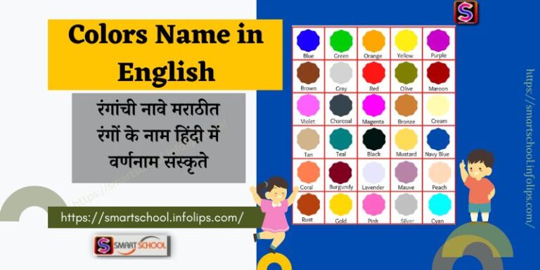 Colors Name in English: A Vibrant Exploration of Shades - Smart School ...